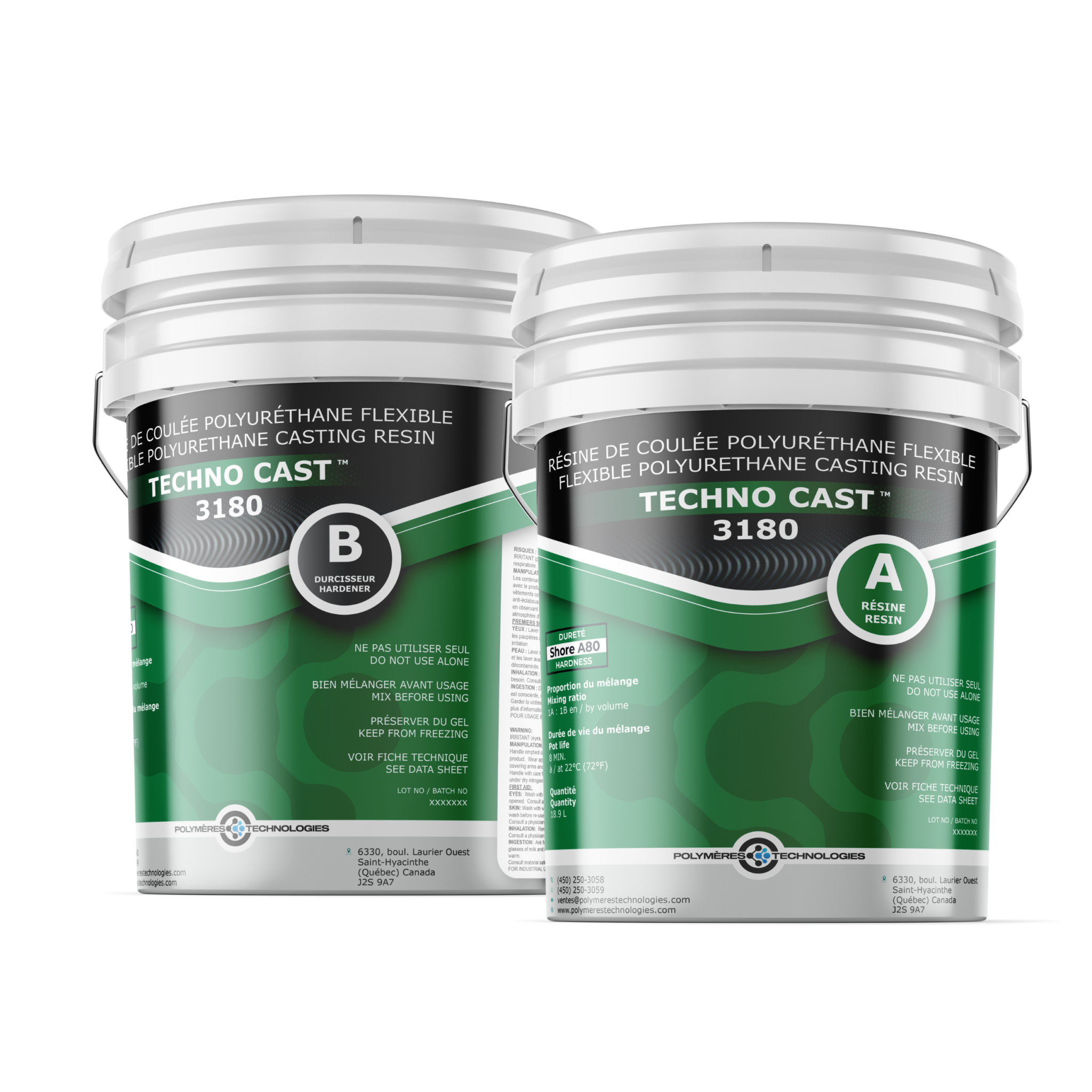 Résine de coulée en polyuréthane élastomère 80A | Résine PU flexible ...